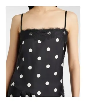 Sportmax Capo Polka-dot Silk Slip Dress
