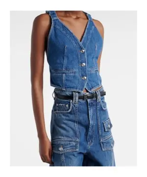 Sportmax V-neck Denim Vest