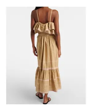 Ulla Johnson Lucian Ruffled Cotton Midi Dress