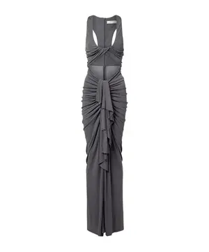 Christopher Esber Vivenda Cutout Gathered Gown - Black