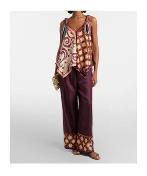 ALEMAIS Alémais Wilson Silk Twill Wide-leg Pants