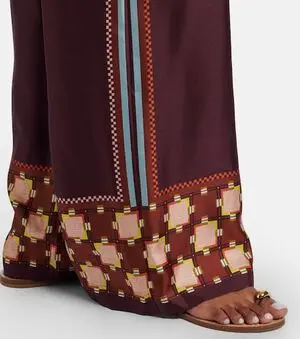 ALEMAIS Alémais Wilson Silk Twill Wide-leg Pants