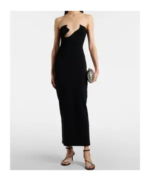 Christopher Esber Odessa Embellished Ribbed-knit Midi Dress
