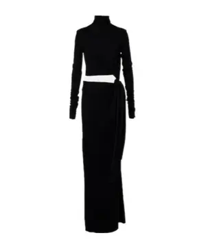 Sportmax Cutout Jersey Maxi Dress - Black