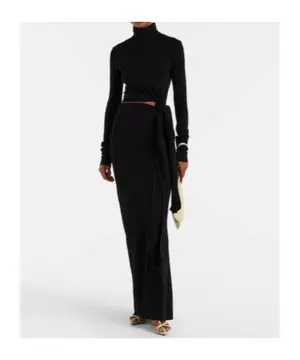 Sportmax Cutout Jersey Maxi Dress