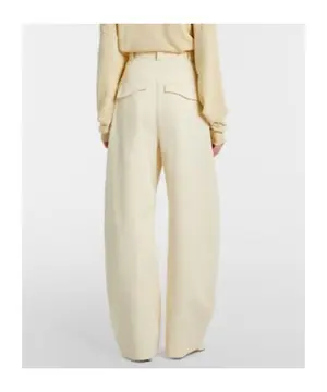 Sportmax Cotton Gabardine Wide-leg Pants