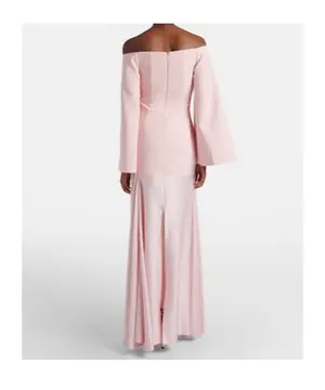 Solace Rina Satin And Crêpe Maxi Dress