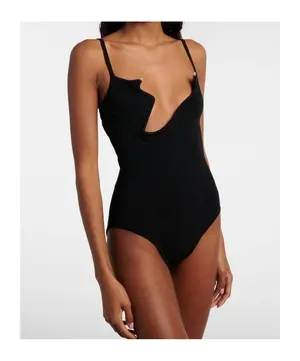 Christopher Esber Odessa Cutout Embellished Ribbed-knit Bodysuit