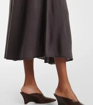Extreme Cashmere Wool And Cashmere Midi Skirt
