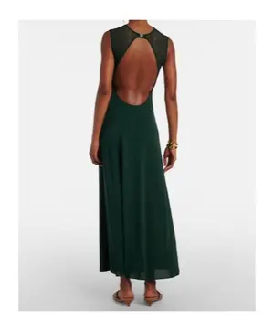 ERES Scene Mesh-trimmed Jersey Maxi Dress
