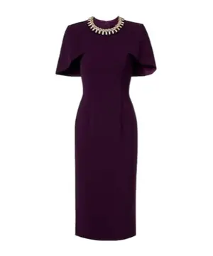 Jenny Packham Thalia Crystal-embellished Midi Dress - Black