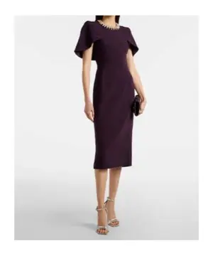 Jenny Packham Thalia Crystal-embellished Midi Dress