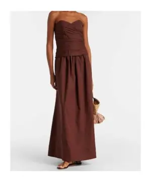 ADRIANA DEGREAS Strapless Cotton Top