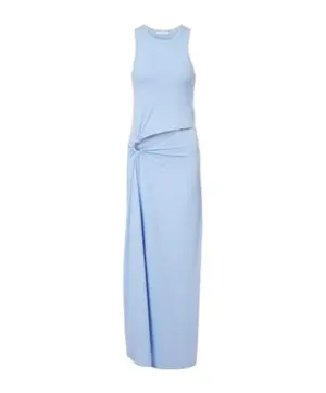 Rabanne Cutout Cotton-blend Maxi Dress - Blue