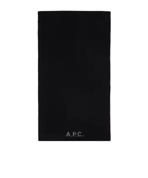 A.p.c. William Logo Scarf - Black