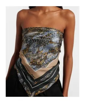 Christopher Esber Snake-print Silk Scarf
