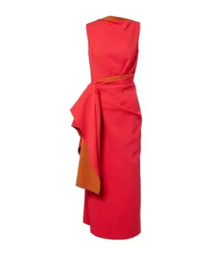 ROKSANDA Calatrava Crêpe Midi Dress - Red