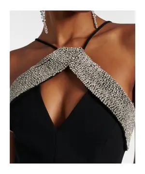 Rebecca Vallance Astros Embellished Draped Gown