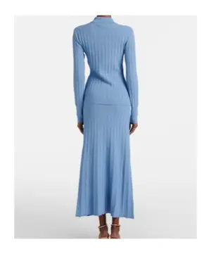 Rebecca Vallance Natalie Pointelle Knit Midi Skirt