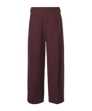 LEMAIRE Pleated Gabardine Wide-leg Pants - Red