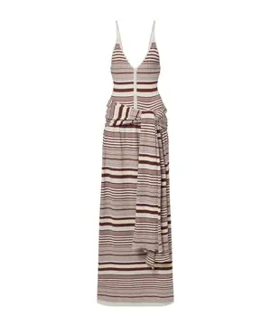 AYA MUSE Aella Knitted Striped Maxi Dress