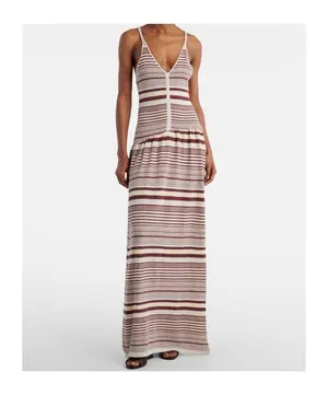 AYA MUSE Aella Knitted Striped Maxi Dress