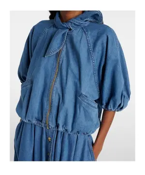 PATOU Tie-neck Denim Jacket