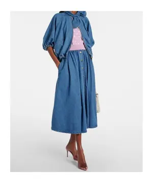 PATOU Tie-neck Denim Jacket
