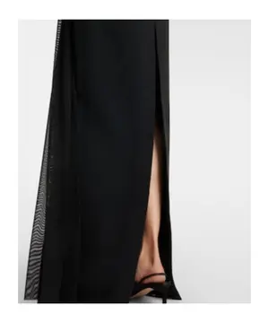 David Koma Sequined Paneled Bustier Gown