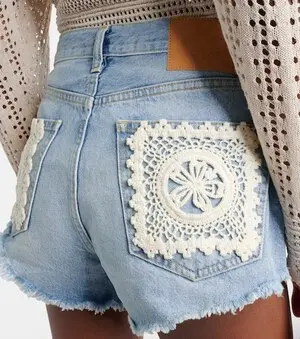 Alanui Denim Shorts With Belt Loops