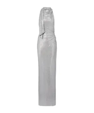 SELF-PORTRAIT Embellished Maxi Dress - Gray