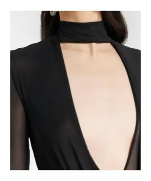 David Koma Floral-appliqué Mesh Gown