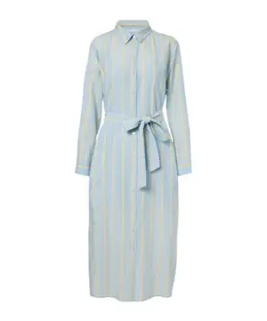 Velvet By Graham & Spencer Striped Cotton Shirt Dress - Blue