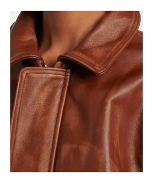 JACQUES WEI Long-sleeved Leather Jacket