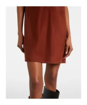 YVES SALOMON Suede Polo Dress