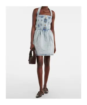 PATOU Halterneck Denim Minidress