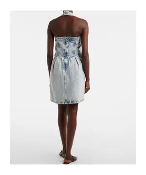 PATOU Halterneck Denim Minidress