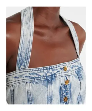 PATOU Halterneck Denim Minidress