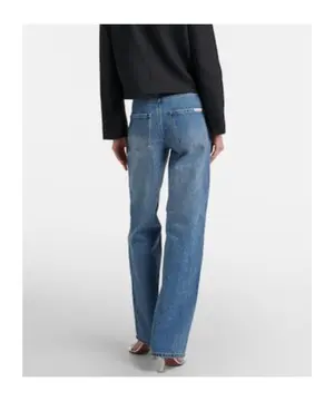 SELF-PORTRAIT Embellished High-rise Straight Jeans