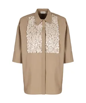 P.a.r.o.s.h Embellished Shirt - Nude