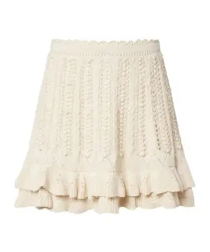 Isabel Marant Étoile Nelle Cotton Crochet Miniskirt - Nude