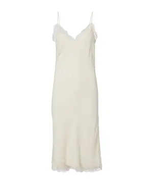 RÓHE Lace-trimmed Slip Dress - White
