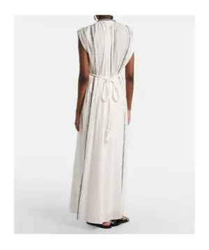 Isabel Marant Étoile Liviane Embroidered Cotton Maxi Dress - White