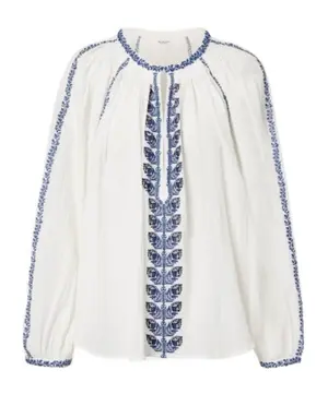 Isabel Marant Étoile Embroidered Cotton Blouse - White
