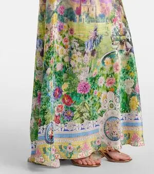 Camilla Printed Silk Slip Dress