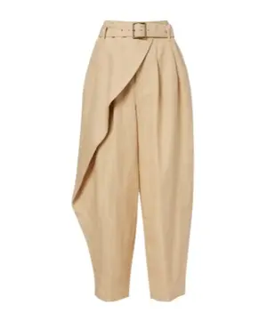 Polo Ralph Lauren Belted Linen Barrel-leg Pants - Nude