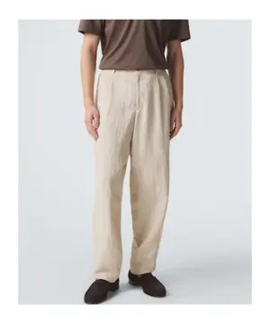 Giorgio Armani Pinstripe Linen Wide-leg Pants