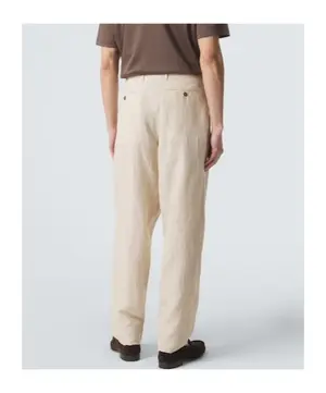 Giorgio Armani Pinstripe Linen Wide-leg Pants