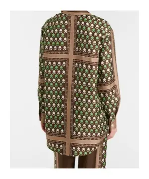 Tory Burch Printed Silk Twill Shirt