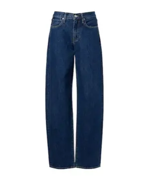 SLVRLAKE Tess Long Low-rise Barrel-leg Jeans - Blue